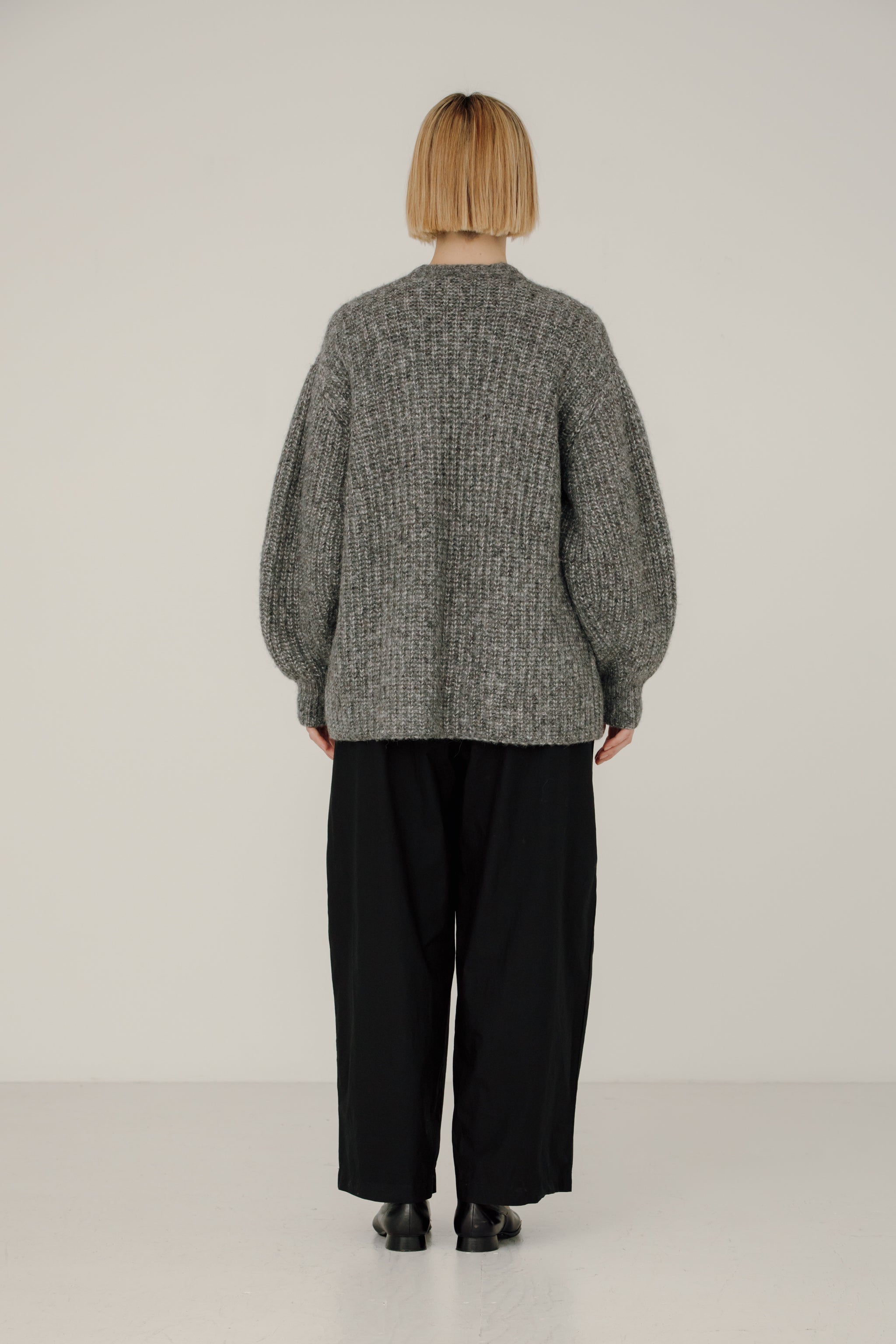 Marine Cardigan in Granite – Bare Knitwear